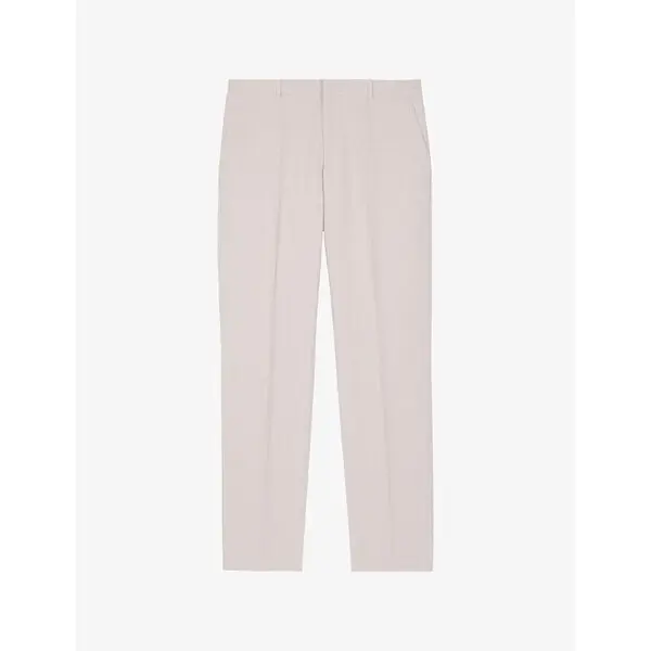 The Kooples Straight-leg Cotton And Linen-blend Trousers