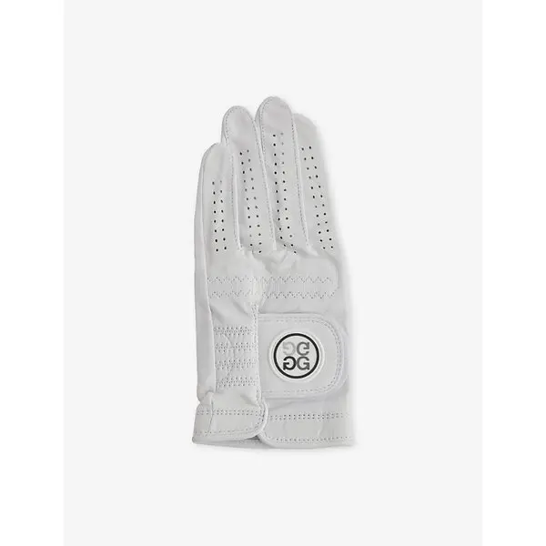 G/fore Signature Leather Golf Glove - Snow