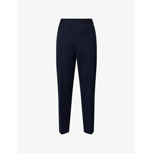 Emporio Armani Tapered-leg Stretch-jersey Trousers - Iconico 0920 Blu Navy Ea