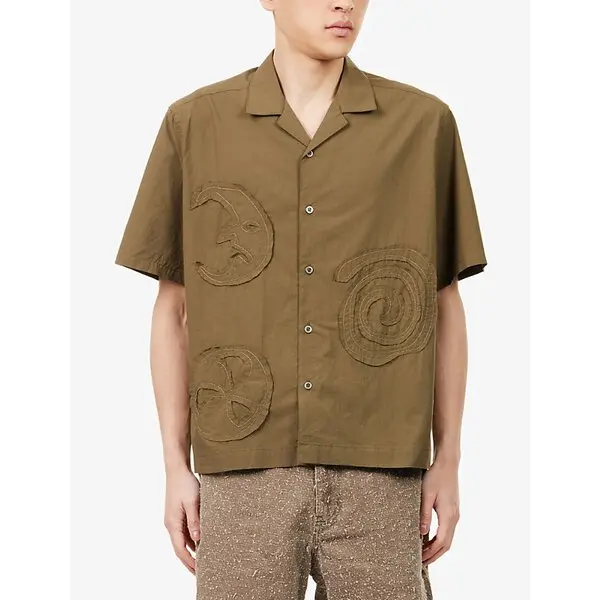 HERESY Tatter Swirl-embroidered Cotton Shirt