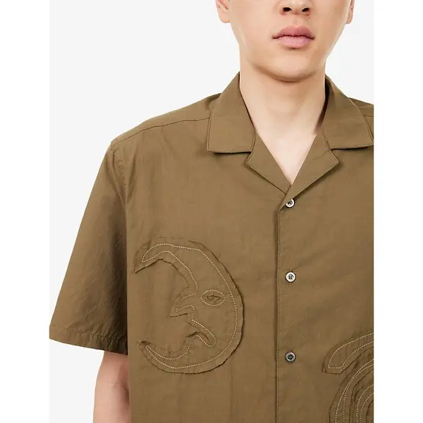 HERESY Tatter Swirl-embroidered Cotton Shirt