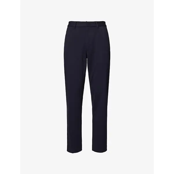 Emporio Armani Tapered-leg Stretch-woven Trousers - Iconico 0920 Blu Navy Ea