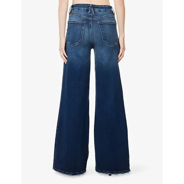 Good American Soft Tech Good Waist Palazzo Jeans