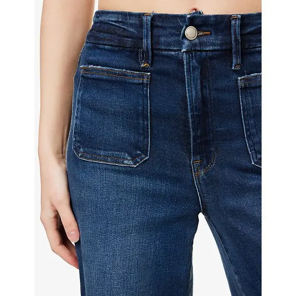 Good American Soft Tech Good Waist Palazzo Jeans