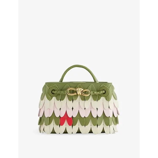 Bottega Veneta Andiamo Leather Clutch - Matcha