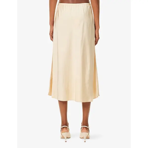 Vince Satin Midi Slip Skirt - Chamomile