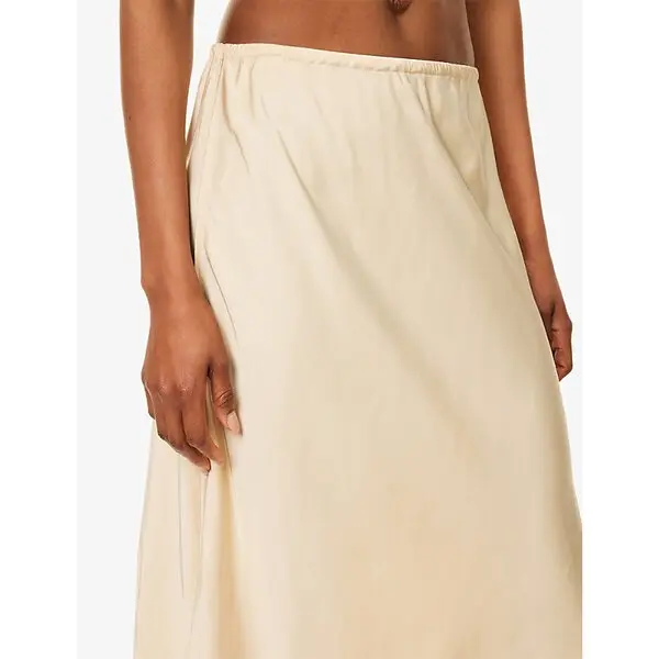 Vince Satin Midi Slip Skirt - Chamomile