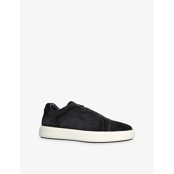 Officine Creative Slouch Suede Low-top Trainers - Navy