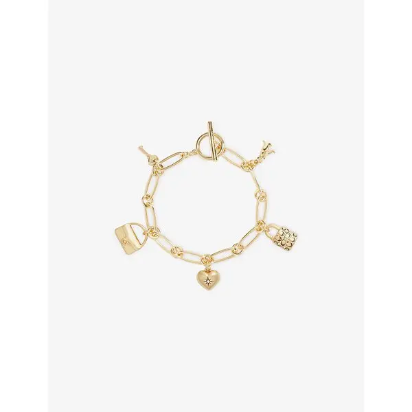 COACH Iconic Charms Gold-plated Brass Bracelet - Shiny Gold
