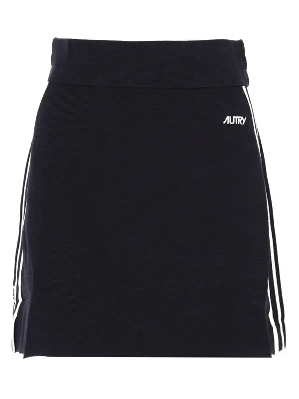 AUTRY Miniskirt With Logo - Blue