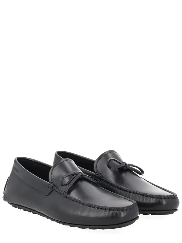 BOSS Bow-embellished Moccasins
