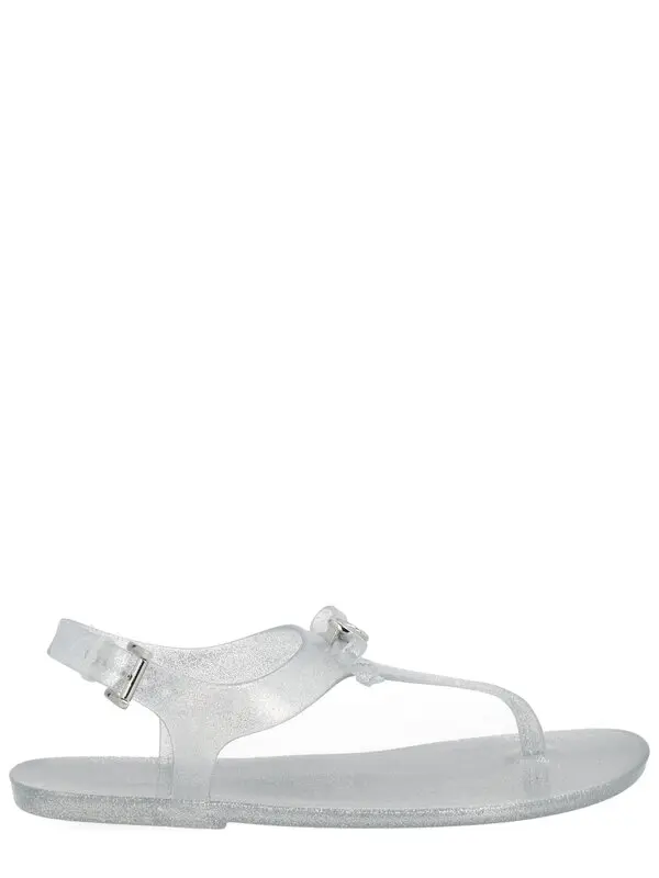 Michael Kors Monogram Logo Sandal - Silver