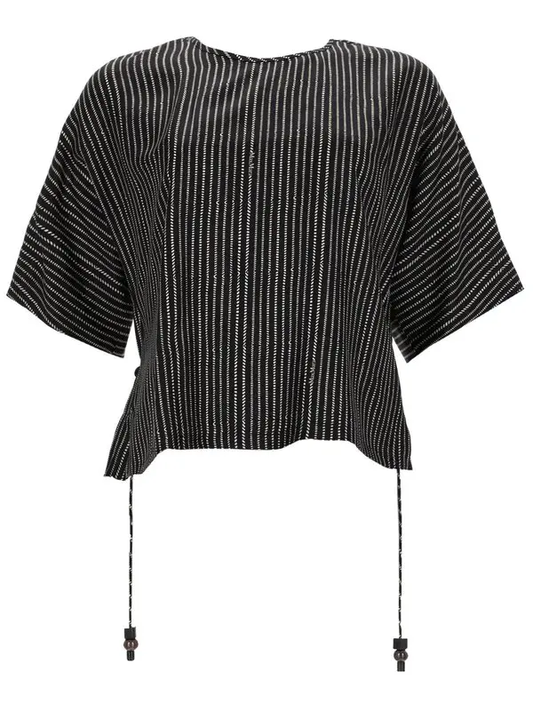 Max Mara Printed Silk Blouse - Black