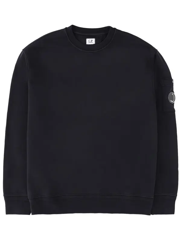 C.P. COMPANY Crewneck Sweatshirt With Logo - Blue