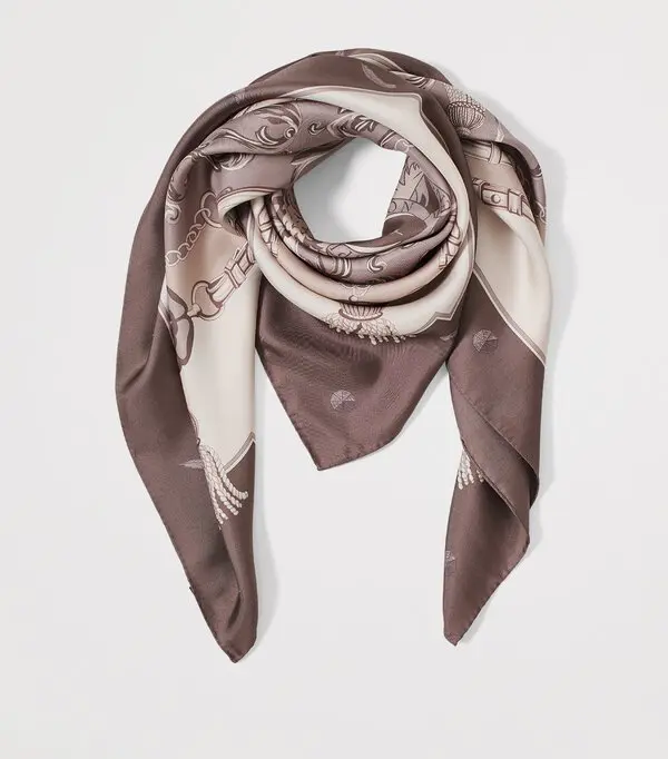 ASPINAL OF LONDON Silk Signature Scarf - Neutral