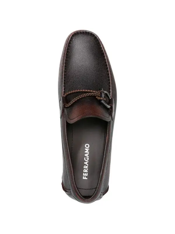 FERRAGAMO Gradient Leather Driver Loafers