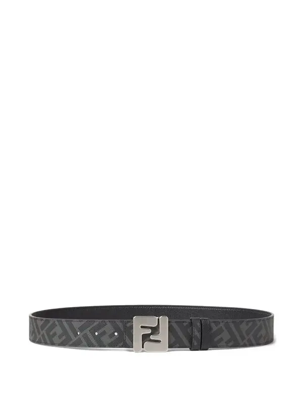 Fendi Square Ff Reversible Belt - Black