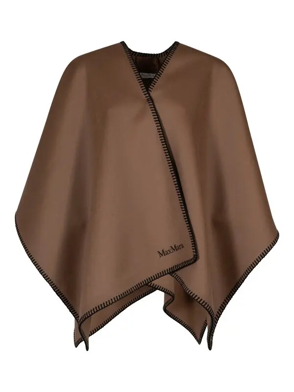 Max Mara Wool And Cashmere Belted Cape - Brown