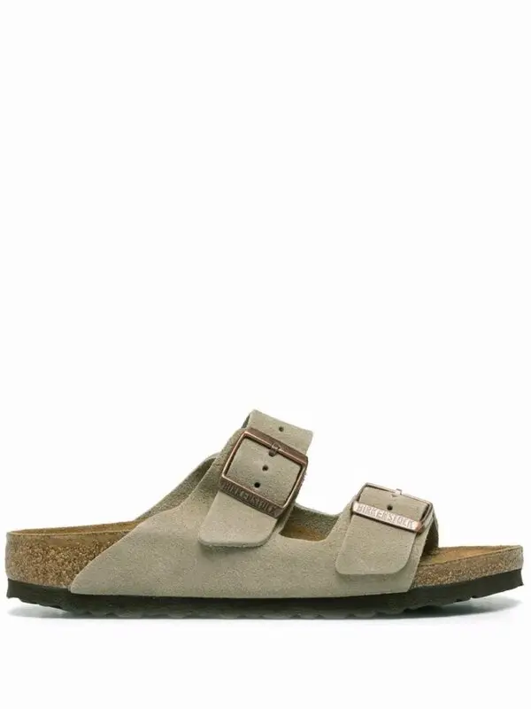 BIRKENSTOCK Arizona Suede Sandals - Grey