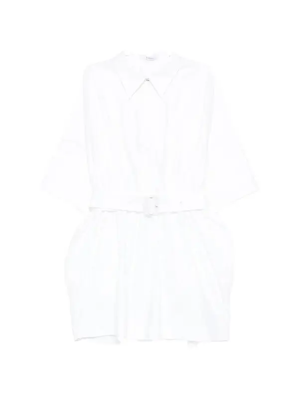 Givenchy Mini Shirt Dress In Poplin - White
