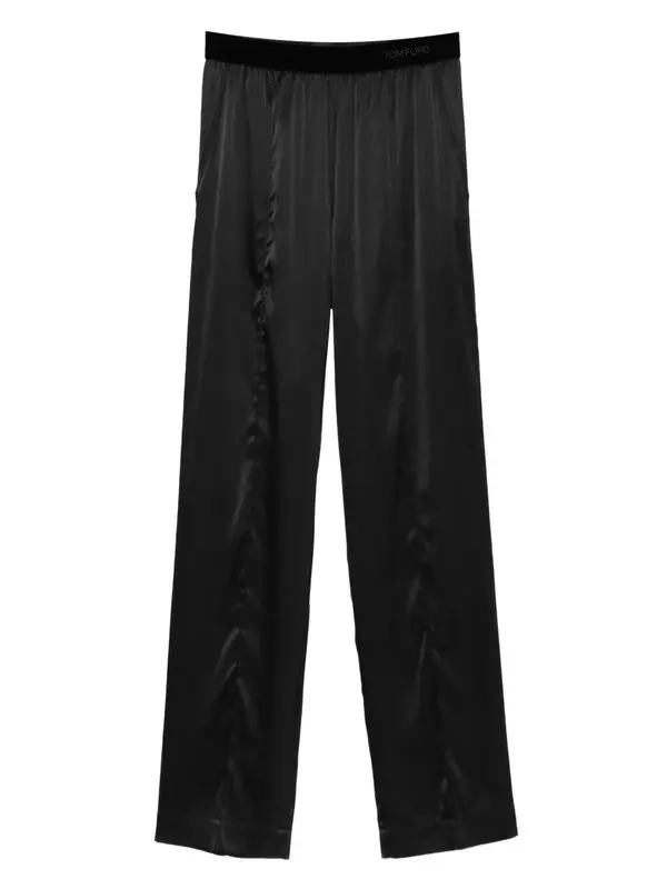 TOM FORD Stretch Silk Satin Pants - Black
