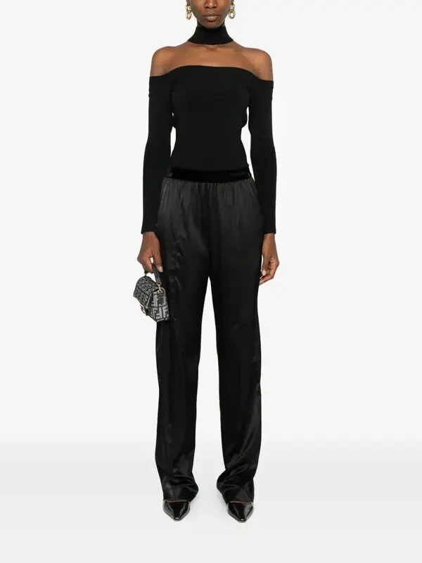 TOM FORD Stretch Silk Satin Pants - Black