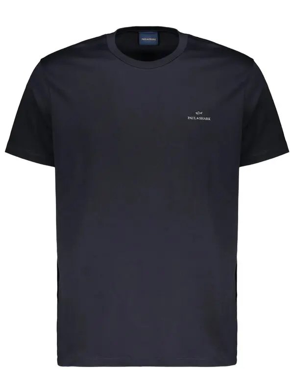 Paul & Shark Cotton T-shirt With Logo - Blue