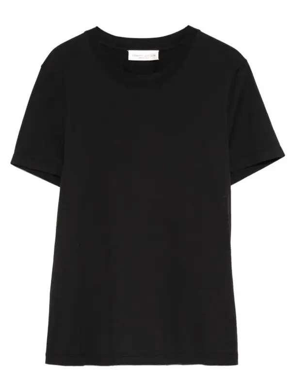 ROBERTO COLLINA Crewneck Cotton T-shirt - Black