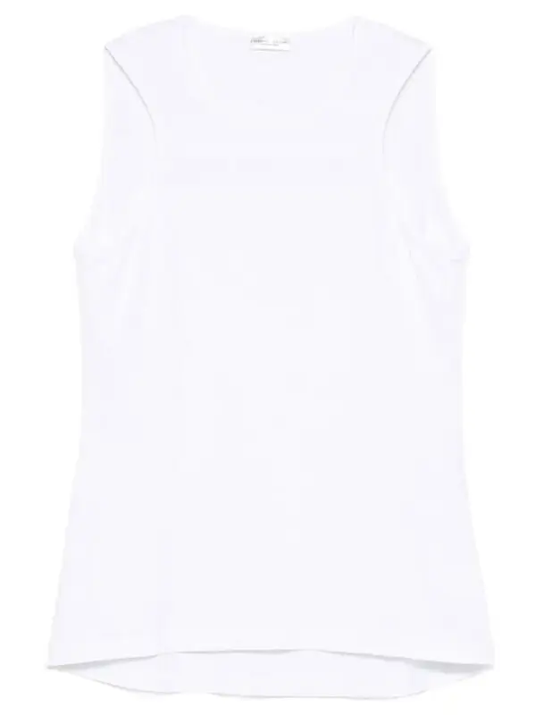 ROBERTO COLLINA Cotton Tank Top - White
