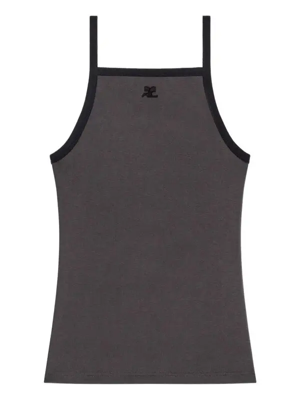 COURREGES Contrast Tank Top - Grey