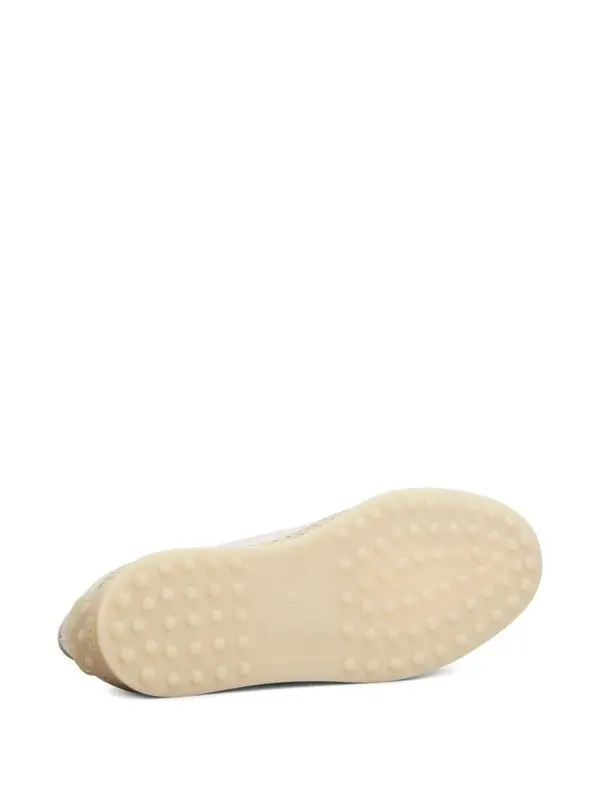 TOD'S Leather Loafers With Raffia Sole