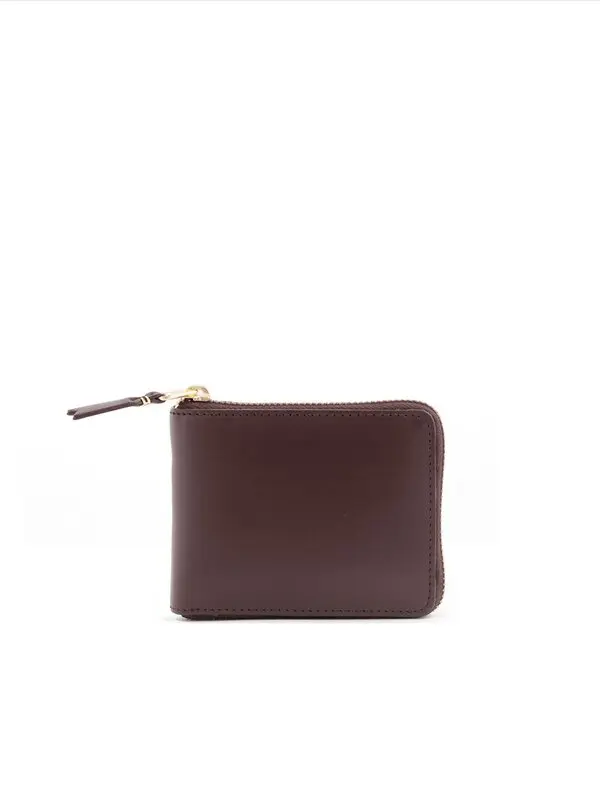 Comme Des Garçons Classic Wallet With Zip - Brown