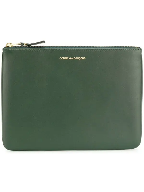 Comme Des Garçons Classic Wallet With Zip - Green