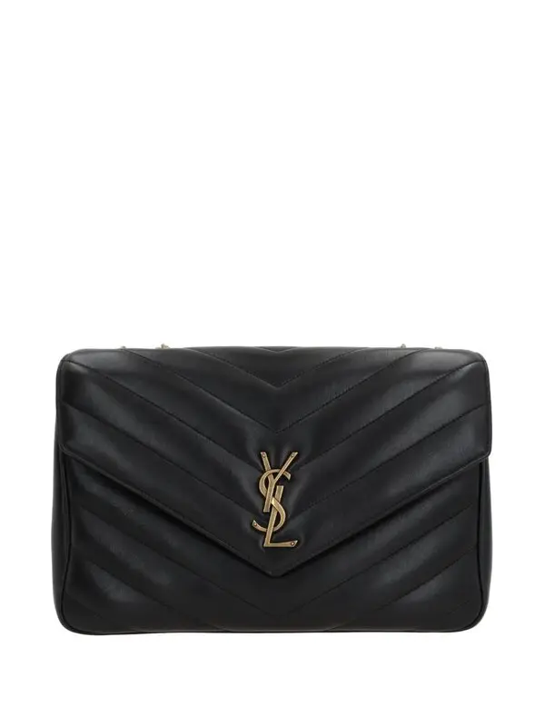Saint Laurent Loulou Large Quilted Leather Bag - Black
