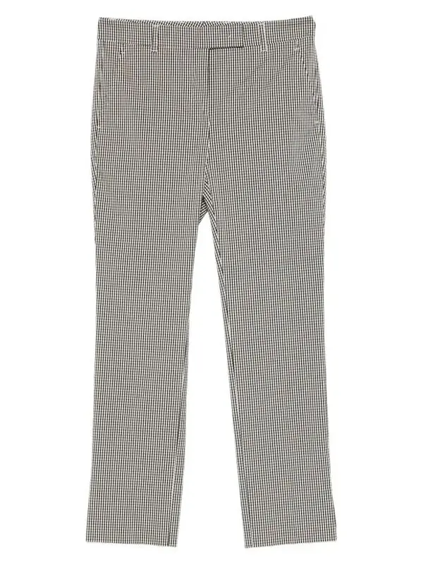 Incotex Kimama Gingham-patterned Trousers - Black