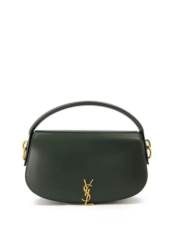 Saint Laurent Voltaire Box Leather Bag - Green