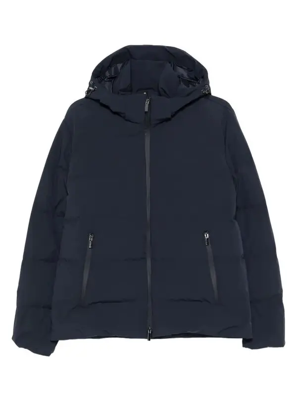 Paul & Shark Tyhoon Down Jacket With Hood - Blue
