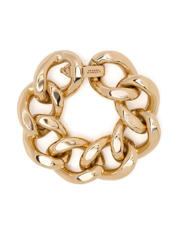 Isabel Marant Oversize Chain Links Bracelet - Metallic