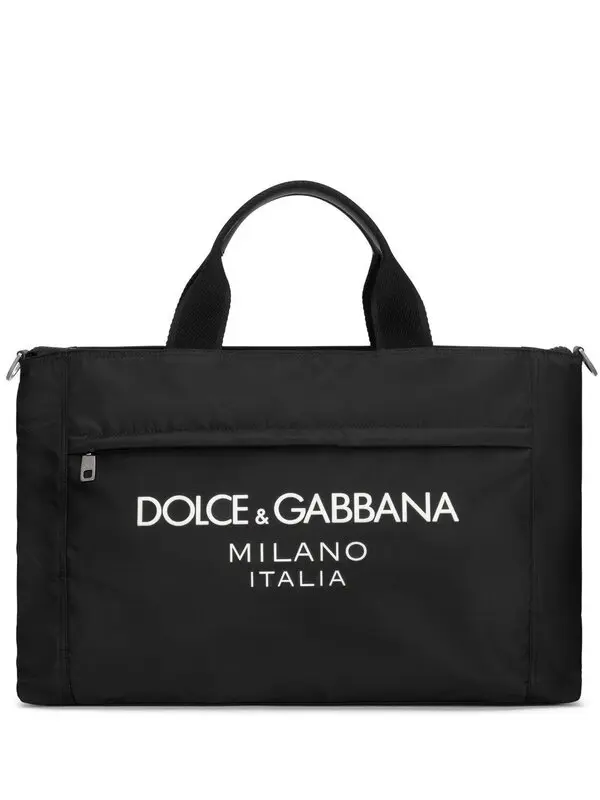 Dolce & Gabbana Logo-lettering Nylon Holdall - Black