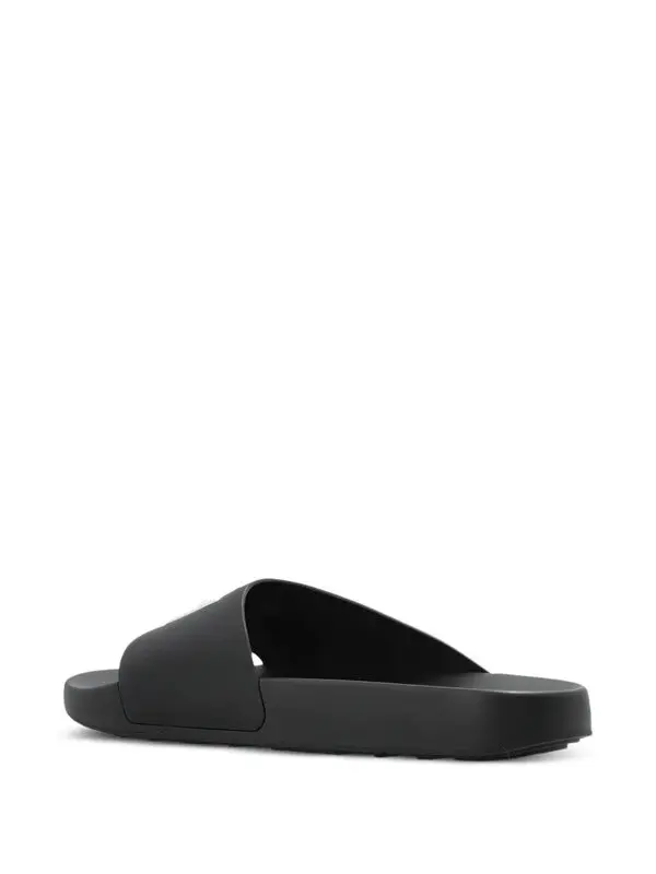Givenchy Flat Mules With Logo - Black