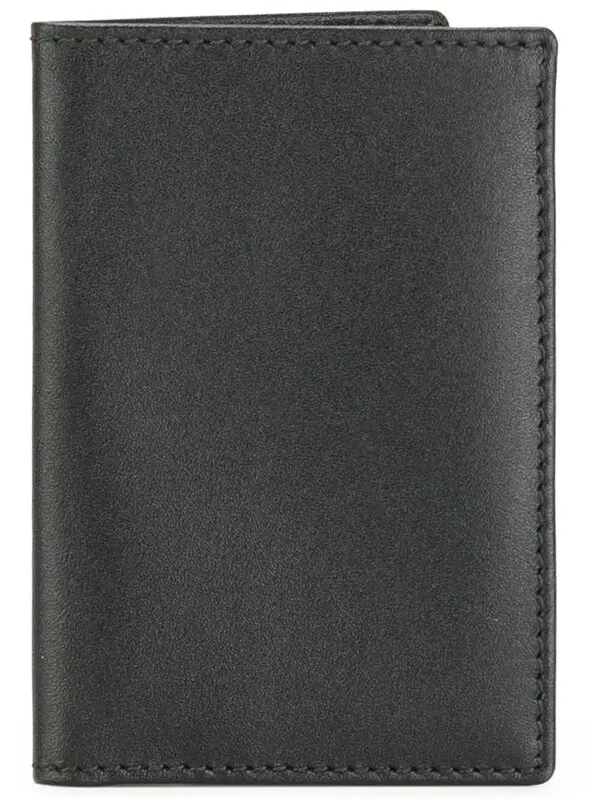 Comme Des Garçons Leather Bi-fold Classic Bill Wallet - Black