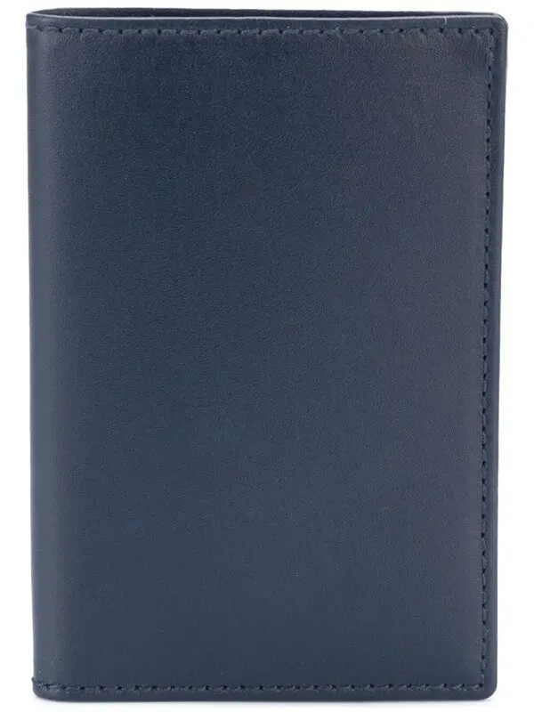 Comme Des Garçons Leather Bi-fold Classic Bill Wallet - Blue