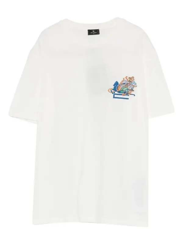 Moncler Embroidered Logo T-shirt - White