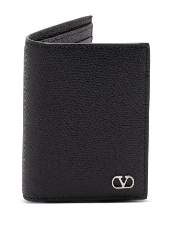 Valentino Garavani Vlogo Signature Cardholder In Bu - Black