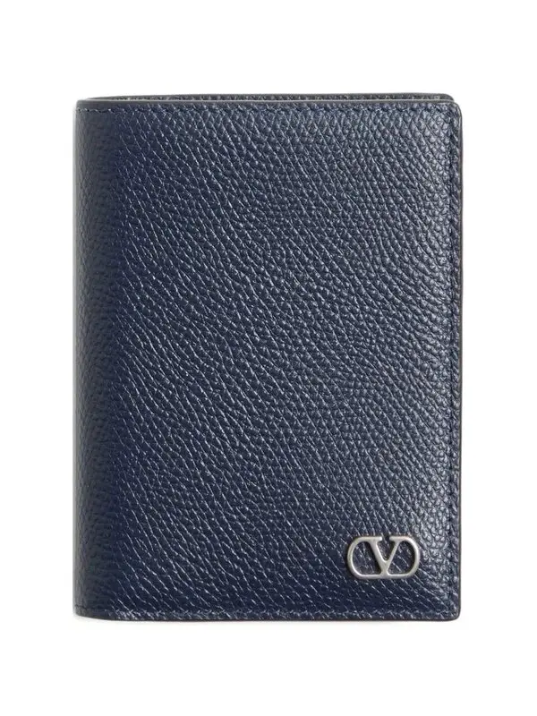 Valentino Garavani Vlogo Signature Cardholder In Bu - Blue