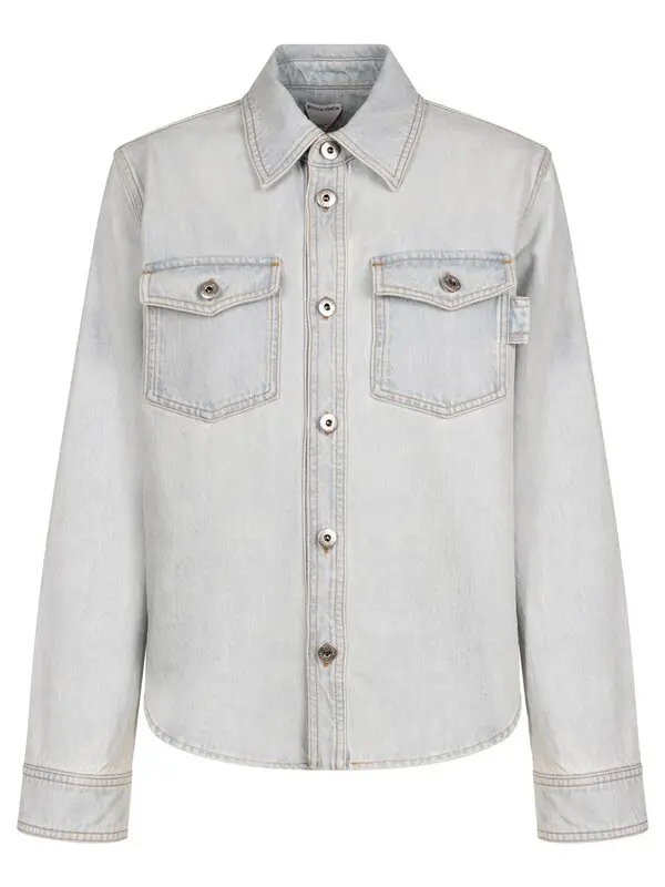 Bottega Veneta Cotton Denim Shirt - Blue