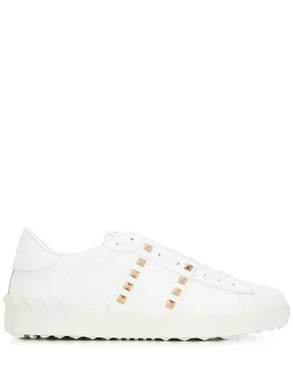 Valentino Garavani Rockstud Untitled Leather Sneakers - White