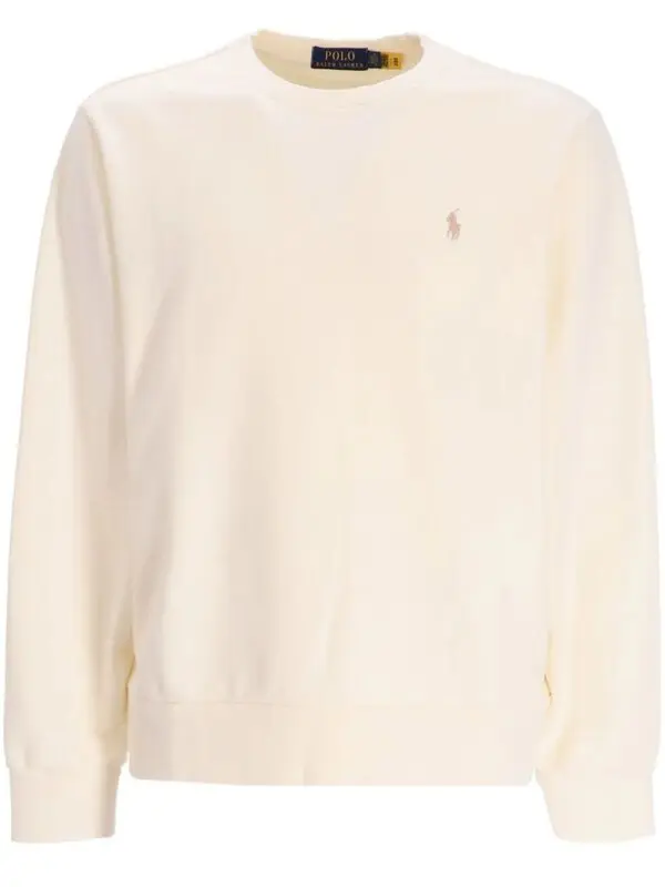 Polo Ralph Lauren Crew Neck Cotton Jersey Sweatshirt - Nude & Neutrals