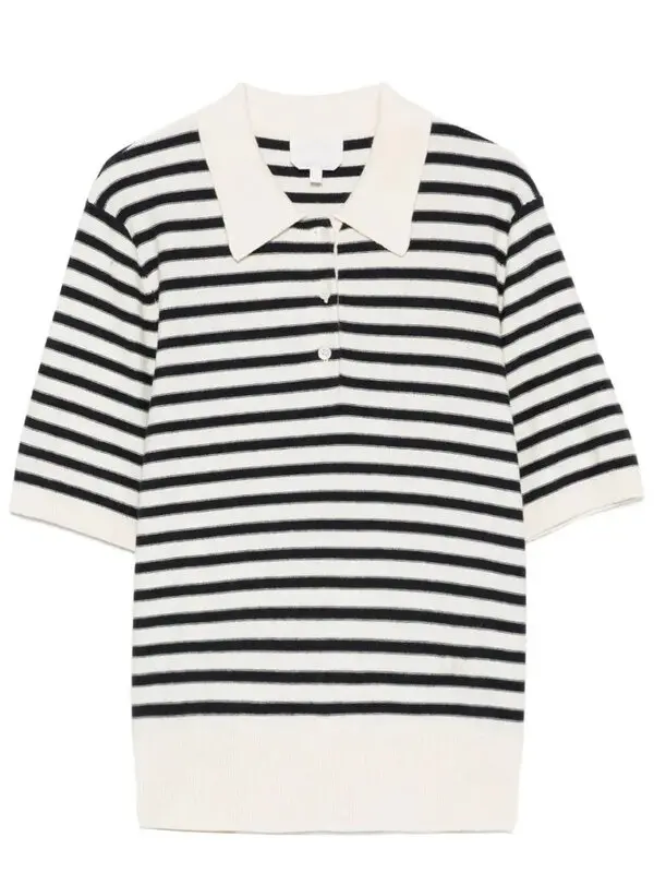A.p.c. Ruby Striped Knit Polo - Blue