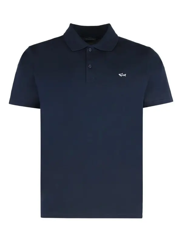 Paul & Shark Cotton Logo Polo - Blue